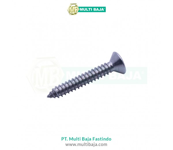 Jual FH Flat Head Tapping Screw DIN 7982 - PT Multi Baja Fastindo